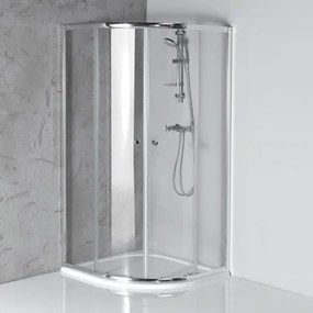 Aqualine Aqualine, ARLETA čtvrtkruhová sprchová zástěna 900x900mm, čiré sklo, HLS900Y