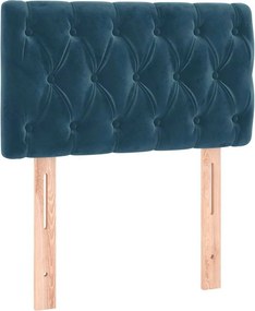 Box spring postel s matrací tmavě modrá 80 x 200 cm samet 3141453