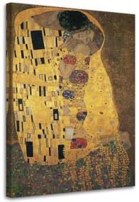 Obraz na plátně REPRODUKCE Gustav Klimt - Polibek - 70x100 cm