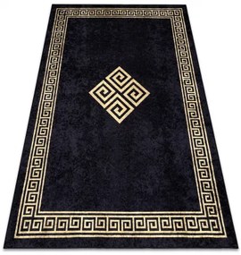 Dywany Luszczow Dětský kusový koberec MIRO 52071.803 pratelný  Rám, řecký protiskluz, černý / zlatý Rozměr koberce: 160 x 220 cm