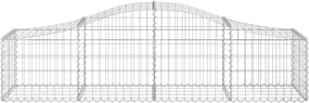 Klenuté gabionové koše 7 ks 200x50x40/60 cm pozinkované železo 3145582
