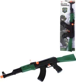 Samopal vojenský černo-zelený 37 cm / Dětská zbraň / Setrvačník / Plas