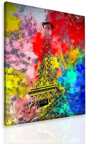 Obraz Eiffelova věž v barvách Velikost (šířka x výška): 40x60 cm