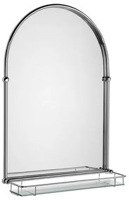 Sapho Tiga Zrcadlo 48x67 cm se skleněnou poličkou, chrom HZ202
