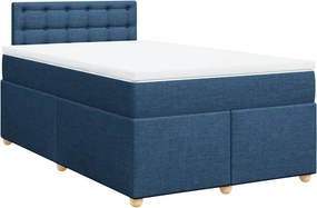 Box spring postel s matrací modrá 120x200 cm textil 3286667