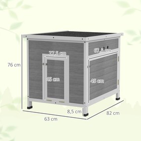PawHut Kačerák, kachní dům ze dřeva s asfaltovou střechou, vyjímatelné dno, boční dveře, drůbežárna s ventilačními otvory, odolný proti počasí, husí …