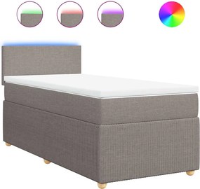 Box spring postel s matrací taupe 90x200 cm textil 3289636