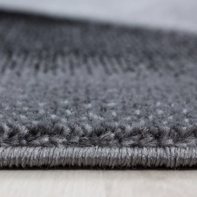 Ayyildiz, Kusový koberec Parma 9240 black, 80x300, šedá, chodba / předsíň