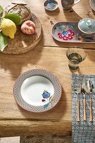 Pip Studio Blooming Tales talíř Ø21,5 cm, khaki (Hluboký talíř)