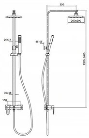Cersanit Mille - Sprchový sloup s pákovou baterií, chromová, S951-339