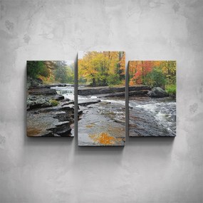 3-dílný obraz - Kamenná řeka - PopyDesign