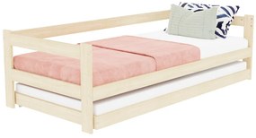 Benlemi Jednolůžková postel ze dřeva SAFE 5v1 se zábranou a přistýlkou Zvolte barvu: Petrolejová, Zvolte rozměr: 90x190 cm, Zvolte zábranu: S jednou zábranou
