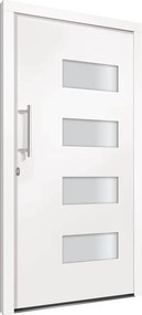Vchodové dveře hliník a PVC bílé 110 x 210 cm 3056823