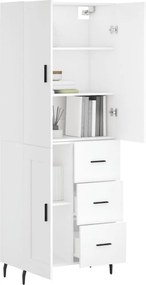 Skříň highboard bílá 69,5 x 34 x 180 cm kompozitní dřevo 3196027
