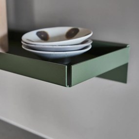 Tmavě zelená kovová police 50 cm Bakku – OYOY Living Design