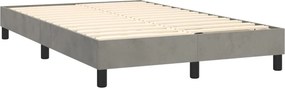 Box spring postel s matrací světle šedá 120 x 200 cm samet 3141353