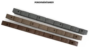 Dekorativní zahradní obruba Roman Stone hnědá 120 cm, gumový (včetně hřebů) MHEU5000064