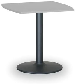 Konferenční stolek ZEUS II, 660x660 mm, černá podnož, deska šedá