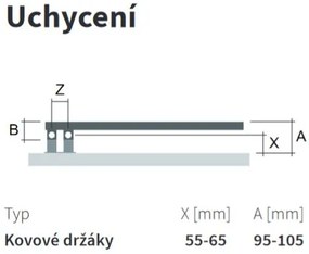 Isan Falco 1850 x 600 mm koupelnový radiátor bílý
