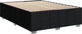 Rám postele bez matrace černý 140 x 190 cm textil 3284834
