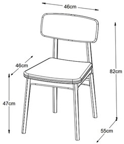 Designová jídelní židle Harper přírodní