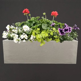 AMADEA Betonový truhlík odlehčený - hladký, 53x22,5x17,5 cm, český výrobek