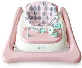 EcoToys Interaktivní dětské chodítko - růžové, J-A202C0 PINK