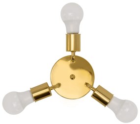 Toolight, Trojité stropní kovové svítidlo Gold APP704-3C, zlatá, OSW-05203