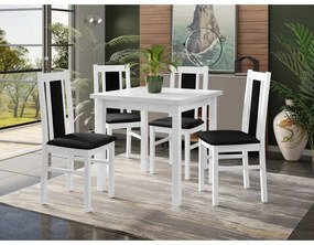 Jídelní stůl se 4 židlemi - AL27, Barva dřeva: ořech-L, Potah: Zetta 297