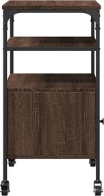 vidaXL Stojan na tiskárnu 3patrový 50 x 40 x 76 cm kompozit [842293] Barva: hnědý dub