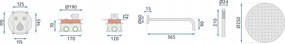 Rea Lungo, podomítková termostatická sprchová sada + BOX, zlatá lesklá, REA-P8550