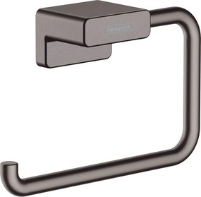 Hansgrohe AddStoris, držák na toaletní papír bez krytky, kartáčovaný černý chrom, HAN-41771340