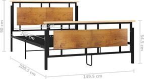 Rám postele kov 140 x 200 cm 324872