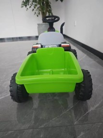 AIYAPLAY elektrický dětský traktor 6 V s přívěsem, zelený