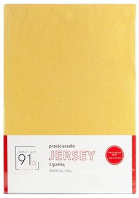 JERSEY PROSTĚRADLO 200X220 CM, VÝŠKA 30 CM HOŘČICOVÉ