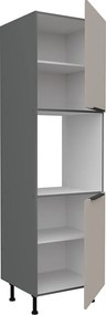 ARIA ta | vysoká skříňka 60 DP-215 2F na vestavnou troubu | 60 cm | ANTI FINGERPRINT povrch | antracit/béžová