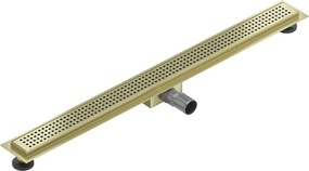 Mexen Flat, lineární podlahový žlab 80 cm, M08, zlatá matná, 1A25080-15