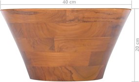 Umývadlo masivní teak Φ40 x 20 cm 326161
