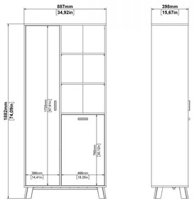 Tvilum Knihovna Iker 719 jackson hickory/bílá