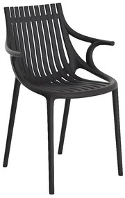 VONDOM Černá plastová zahradní židle IBIZA s područkami