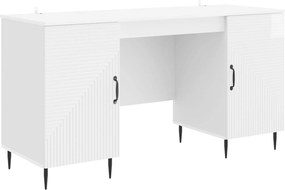 Stůl Bílá s vysokým leskem 142,5 x 50 x 75 cm Kompozitní dřevo 3414607