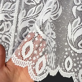Vitrážová žakárová záclona 44468, výška 50,70 cm, metráž