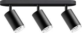 LED RGBW Stmívatelné koupelnové bodové svítidlo TURYN 3xGU10/6W/230V IP44 čer