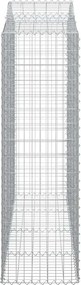 Klenutý gabionový koš 200 x 50 x 160/180 cm pozinkované železo 153398