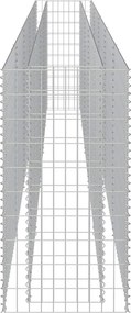 Gabionový vyvýšený záhon pozinkovaná ocel 450 x 50 x 100 cm 143564