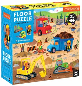 Mudpuppy Podlahové puzzle auta na stavbě 25 dílků