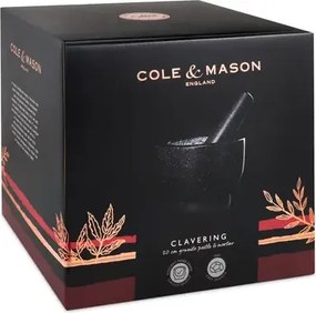 ColeMason Clavering černý / Hmoždíř s tloučkem / žula / 20 cm / dárkov