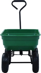 Zahradní sklápěcí ruční vozík 300 kg 75 l zelený 145507