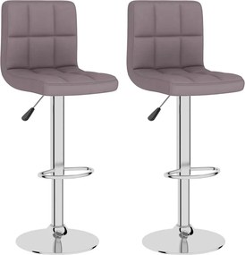 Barové židle 2 ks taupe textil 334248