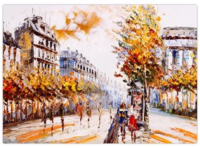 Obraz - Ulice v Paříži (70x50 cm)